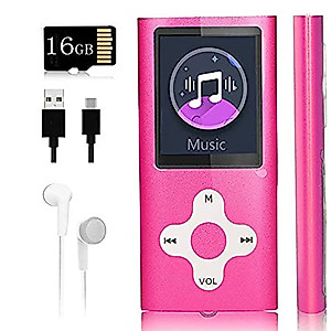 Mp3 Player,Music Player with a 16 GB Memory Card Portable Digital Music Player/Video/Voice Record/FM Radio/E-Book Reader/Photo Viewer/1.8 LCD