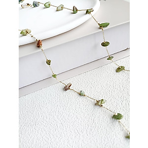 ERNAULO Glasses Chain for Women Eye Glasses Holders Around Neck Natural Crystal Eyeglasses Strap Sunglass Chains for Women EC-Natural Stone