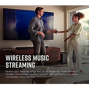 Polk MagniFi Max AX 5.1.2 Channel Sound Bar with 10" Wireless Subwoofer (2022 Model), Dolby Atmos and DTS:X Certified, Polk's Patented VoiceAdjust & SDA Technologies, Easy Setup,Black