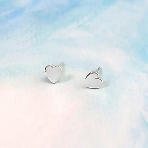 Boma Jewelry Sterling Silver Heart Stud Earrings