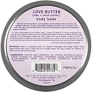 Carol’s Daughter Nourishing Love Butter Body Balm with Shea Butter and Cocoa Butter for Extra Dry Parched Skin and No Parabens, 4 oz