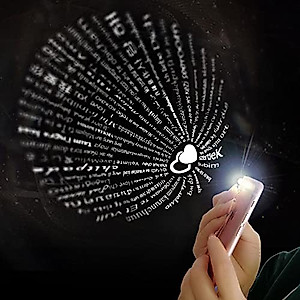 Youz I Love You Necklace in 100 Languages Gift Set, Heart Pendant Projection Lux Bloom Rose Box (B)