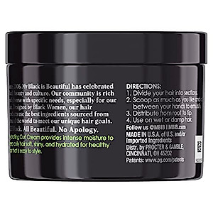 MY BLACK IS BEAUTIFUL Sulfate Free Hydrating Curl Cream for Curly and Coily Hair with Coconut Oil, Honey and Turmeric, 7.6 Fl Oz