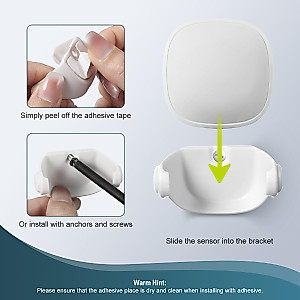 Lenink Wall Mount Compatible with Ecobee Smart Sensor, 2 Pack Smart Sensor Wall Holder Replacement Intelligent Robot Model (White)