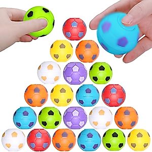 SCIONE 36 Pack Soccer Fidget Spinners, Soccer Party Favors for Kids, Fidget Toys Bulk, Stress Balls, Goodie Bag Stuffers for Birthday Party, Treasure Box for Classroom, Valentines Day Gifts