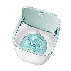 ZJFFJZ 2020 New Mini USB Portable Washing Machine, Folding Fully automatic Laundry Machine, Turbine Washer, Low Noise,Low Washing Machine for Dorms, outdoor,Apartments,Business Trips (Bule)