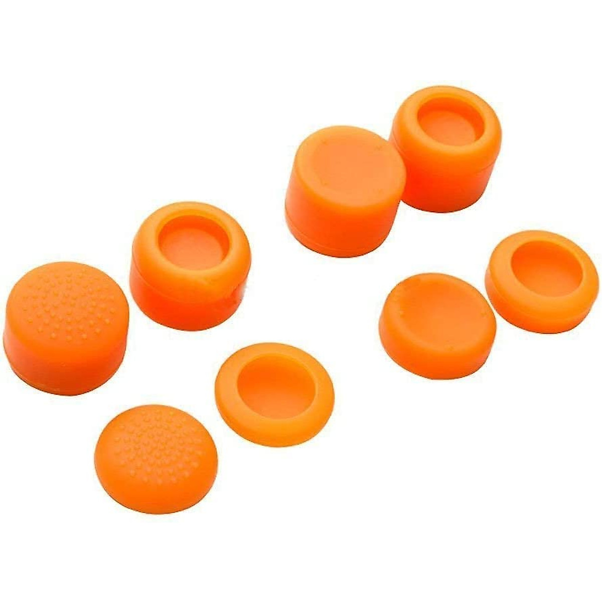 Rymfry Analog Thumb Stick Grips Cap Silicone Thumbsticks Joystick Cap Cover for PS4 PS3 PS2 Switch Pro Xbox one Xbox 360 Wii U Controller - Orange