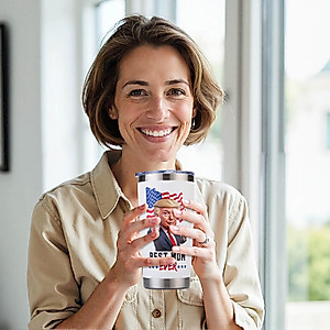 Polmmys Mothers Day Gifts for Mom from Daughter, Son - Mom Birthday Gifts, Best Moms Ever, Cool Trump Moms Cup for Birthday Christmas Presents Valentines Gift - 20oz Trump Tumbler