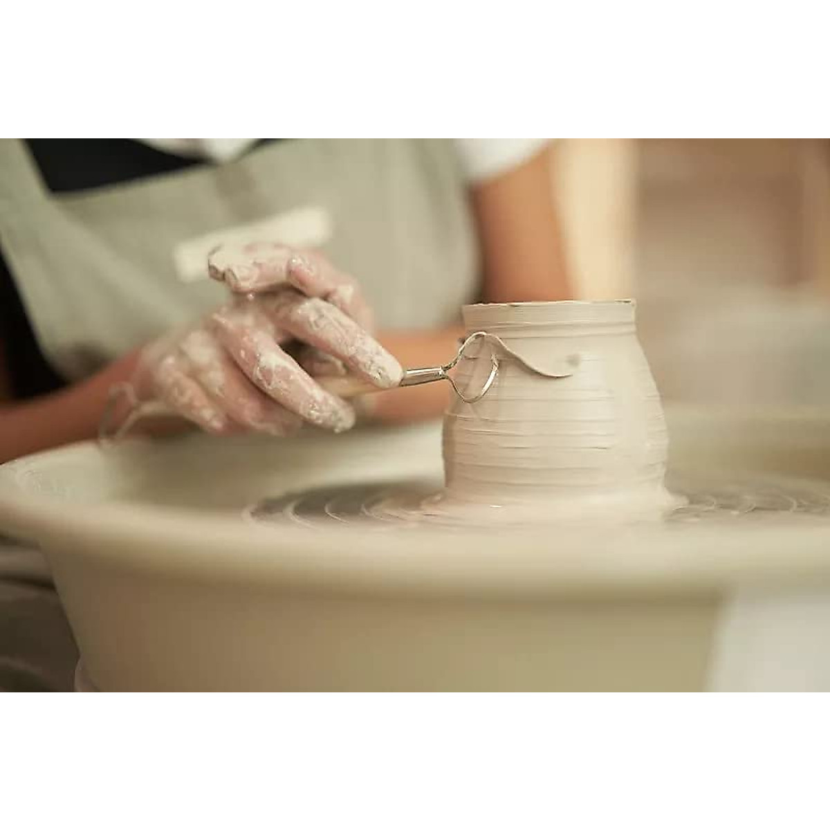 Honbay 3-Piece Clay Sculpture Tools Big Loop Scraper Knife with Sawtooth