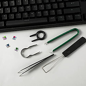 Set of 5pcs Keyboard Cleaning Tools, Keycap Remover Key Switch Puller Keycap Puller Kit with Keycap Tweezers for Hot Swappable Mechanical Keyboards