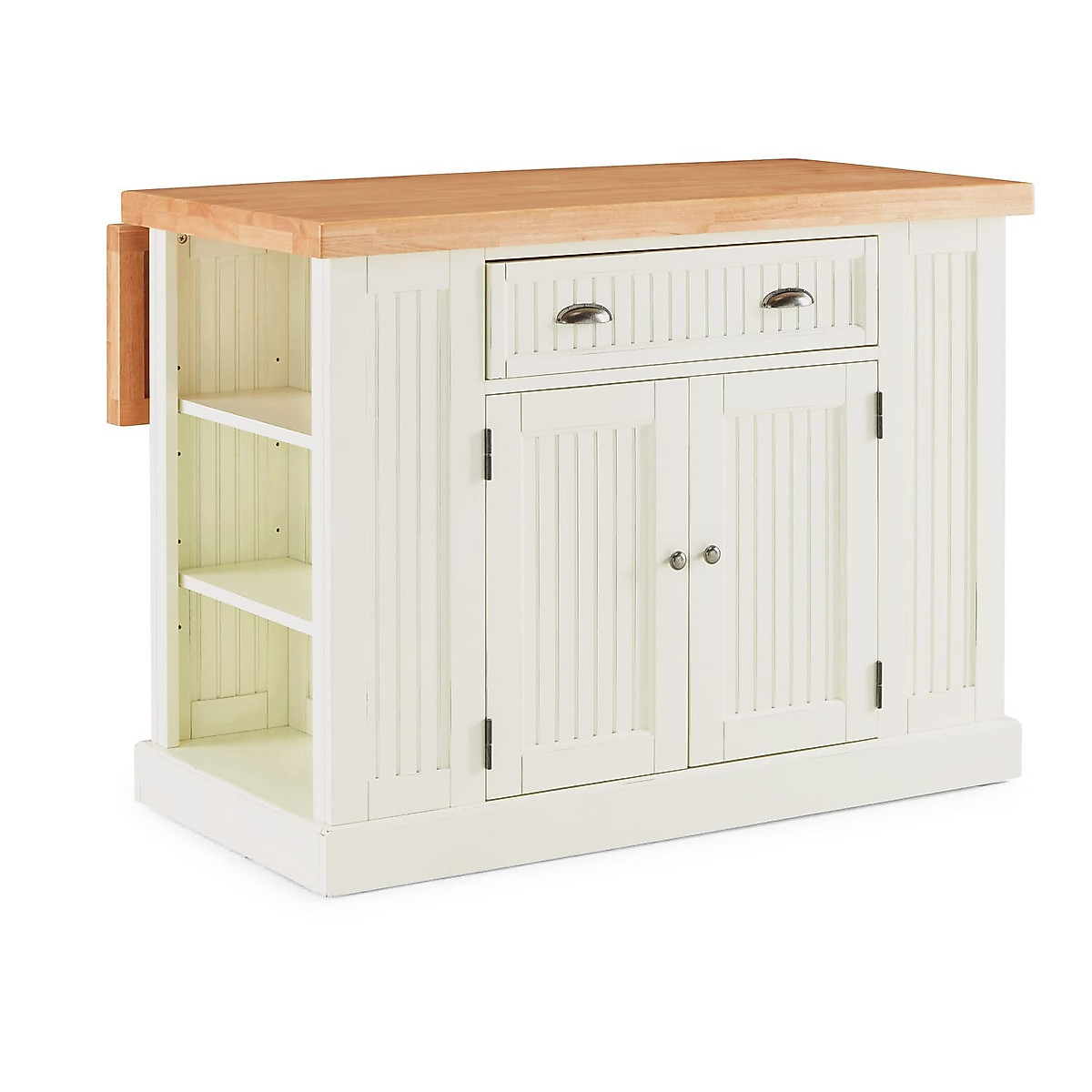 homestyles Nantucket Off-White Kitchen Island and Homestyles Nantucket Pantry, 30", Off White