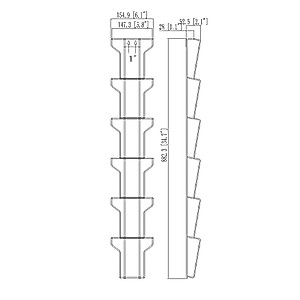 FixtureDisplays® Wall Mount 5X7 Inches 5.8 Inches Pocket Vertical Portrait Width Greeting Card Post Card Display Wire Rack Black 11716-NF