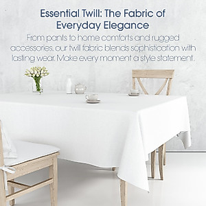 Pico Textiles 1 Yard - Black Poly Cotton Twill Fabric - Sold by The Yard - Ideal for Pants, Jackets, Skirts, and Upholstery, Polyester Cotton Fabric for Sewing, Embroidery Fabric