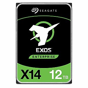 Seagate 12TB HDD Exos X14 SATA 6Gb/s 512e 7200RPM 3.5" Enterprise Hard Drive (Renewed)