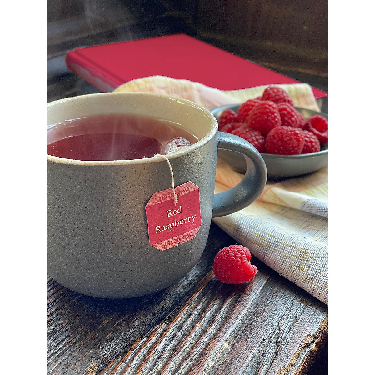 Bigelow Tea Red Raspberry Herbal Tea, Caffeine Free Tea with Red Raspberries, Apples and Elderberries, 20 Count Box (Pack of 6), 120 Total Tea Bags