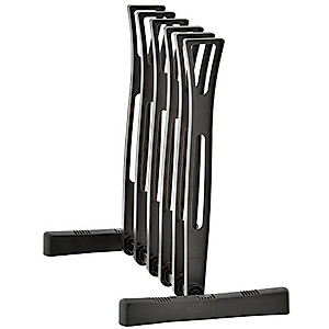 MyGift Black Durable Plastic Boot Rack Organizer Tall Boots Shape Maintainer Stand, Freestanding Boots and Shoe Rack, Holds up to 3 Pairs