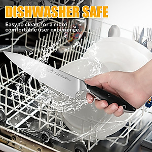 YONOVAK High-Class Chef Knife - Dishwasher Safe Non-Rust Kitchen Knife 8 Inch High Carbon Steel Cooking Knife - New Type Full Tang Handle Chefs Knife