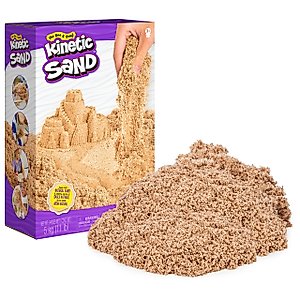 Kinetic Sand, 11lb (5kg) Natural Brown Bulk Play Sand for Arts and Crafts, Sandbox, Moldable Sensory Toys for Kids Ages 3 and up