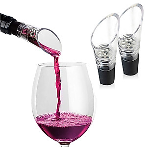 Trovety Aerators For Wine – 2-in-1 Diffuser Oxygenator and Pouring Dispenser for Enhanced Smoother Flavors of Red Wines – Robust Acrylic Plastic and Silicone Rubber Aeration Breather (1)