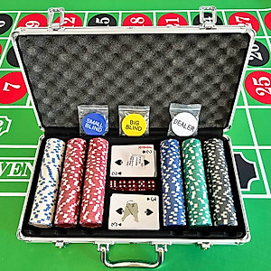 SEETOOOGAMES 300pcs Capacity Empty Aluminum Poker Chip Case Only