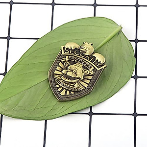 FNAF Fazbear Security Guard Badge - Freddy's Costume Cosplay Brooch Pin For Men Women (XZFANF)