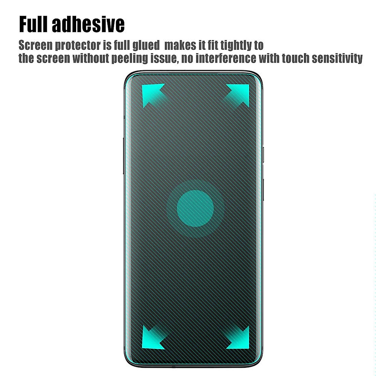 Alinsea Screen Protector for OnePlus 7 Pro/7T Pro Tempered Glass [Full Adhesive] [Fingerprint Sensor Compatible][3D Glass] Screen Protector for OnePlus 7 Pro/7T Pro