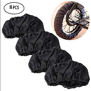 Wheel Cover, 8 Pcs Wheel Case Jogger Wheel Cover Infant Pram Stroller Wheel Cover Wheelchair Wheel Covers Stroller Accessories (L)