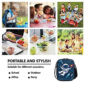 KXZOYLM Outer Space Backpack Universe Galaxy Backpack 3 Pieces Sets Solar System Backpack with Lunch Box And Pencil Case Casual Space Planet Astronaut Shoulder Bag for Boys Girls Teens