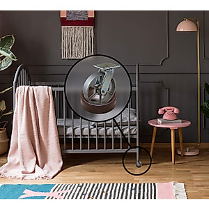 Slipstick CB605 Small Furniture Wheel Caster Cups/Floor Protectors with Non Skid Rubber Grip (Set of 4 Gripper Cups) 2 Inch Round - Chocolate Brown