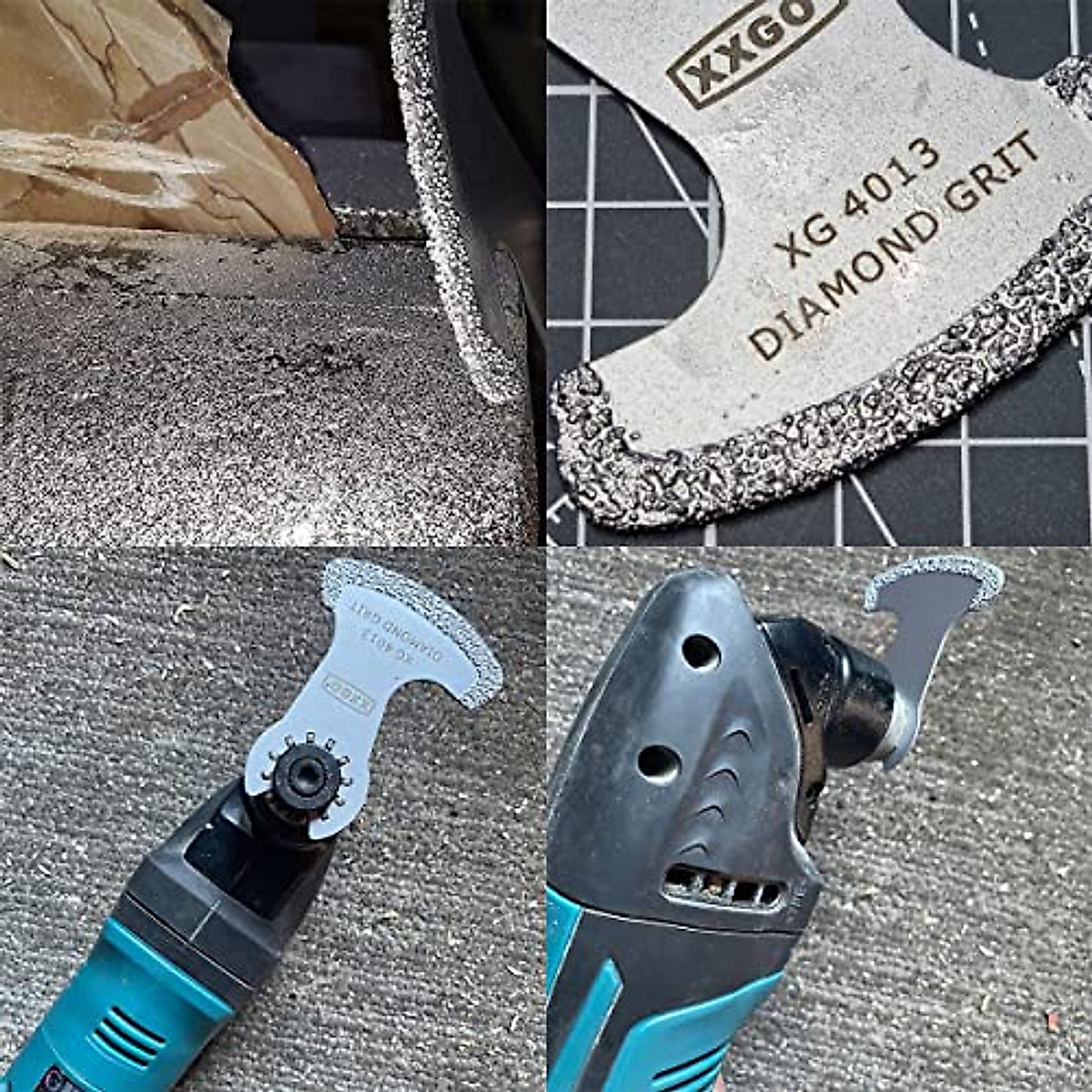 XXGO 8 Pcs Oscillating Multi Tool Diamond Segment Swing Grit Grout Blades XG8001S