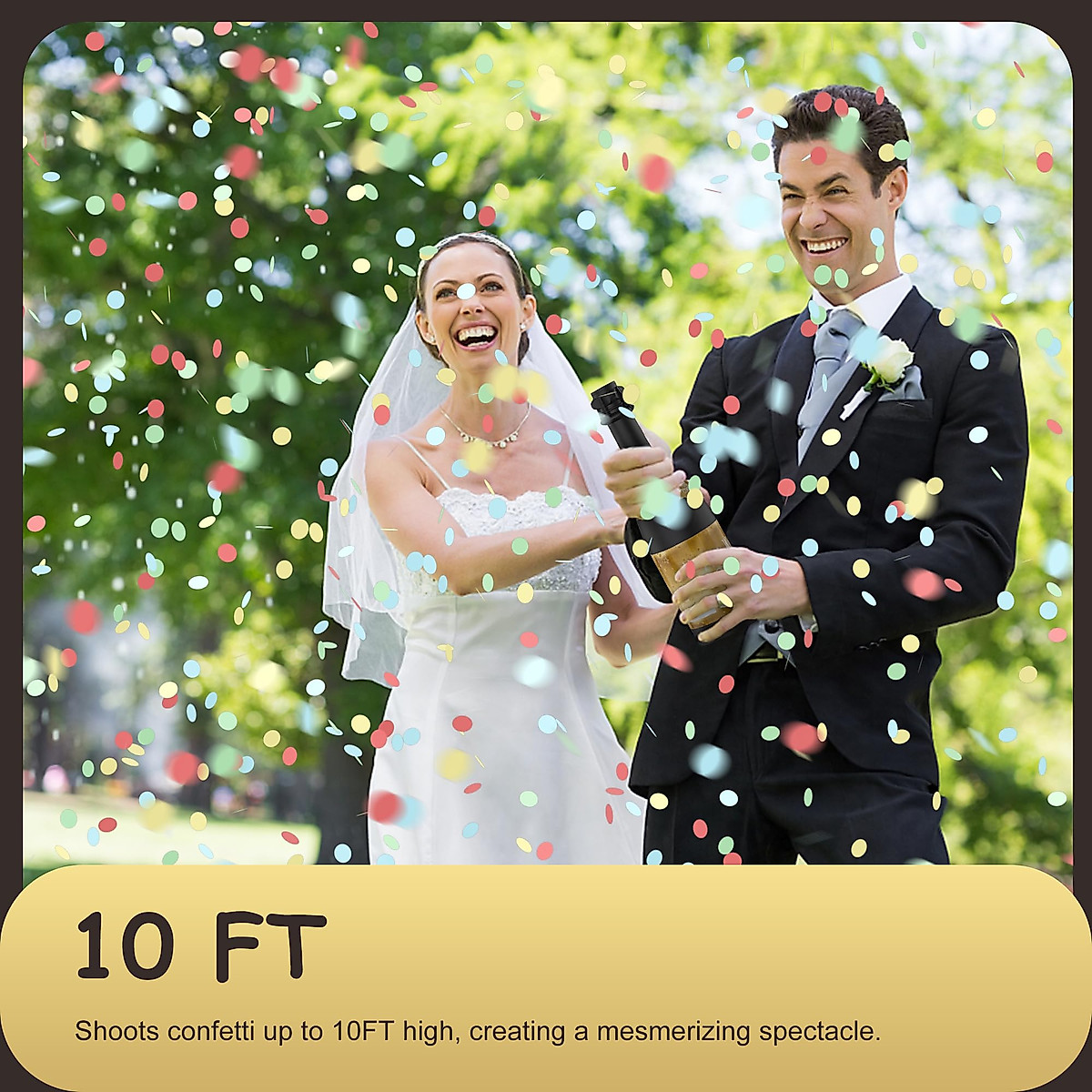 POPUPARTY Champagne Bottle Party Popper - 15.3'' (1 Pc.) - for Birthday, Celebration, Wedding, New Year, Party Decoration