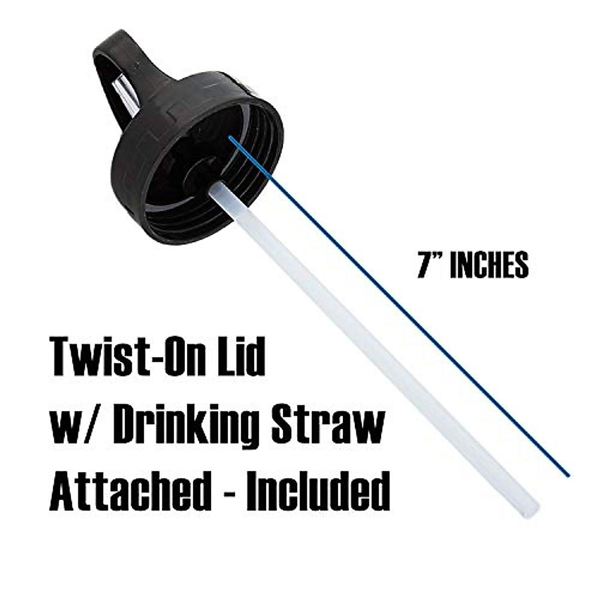 Zero Degree Stainless Steel Water Bottle with Straw and Leak Proof Lid, Vacuum Insulated Double Wall Sport Bottle Keeps Drinks Cold for 12 Hours (18oz Blue)