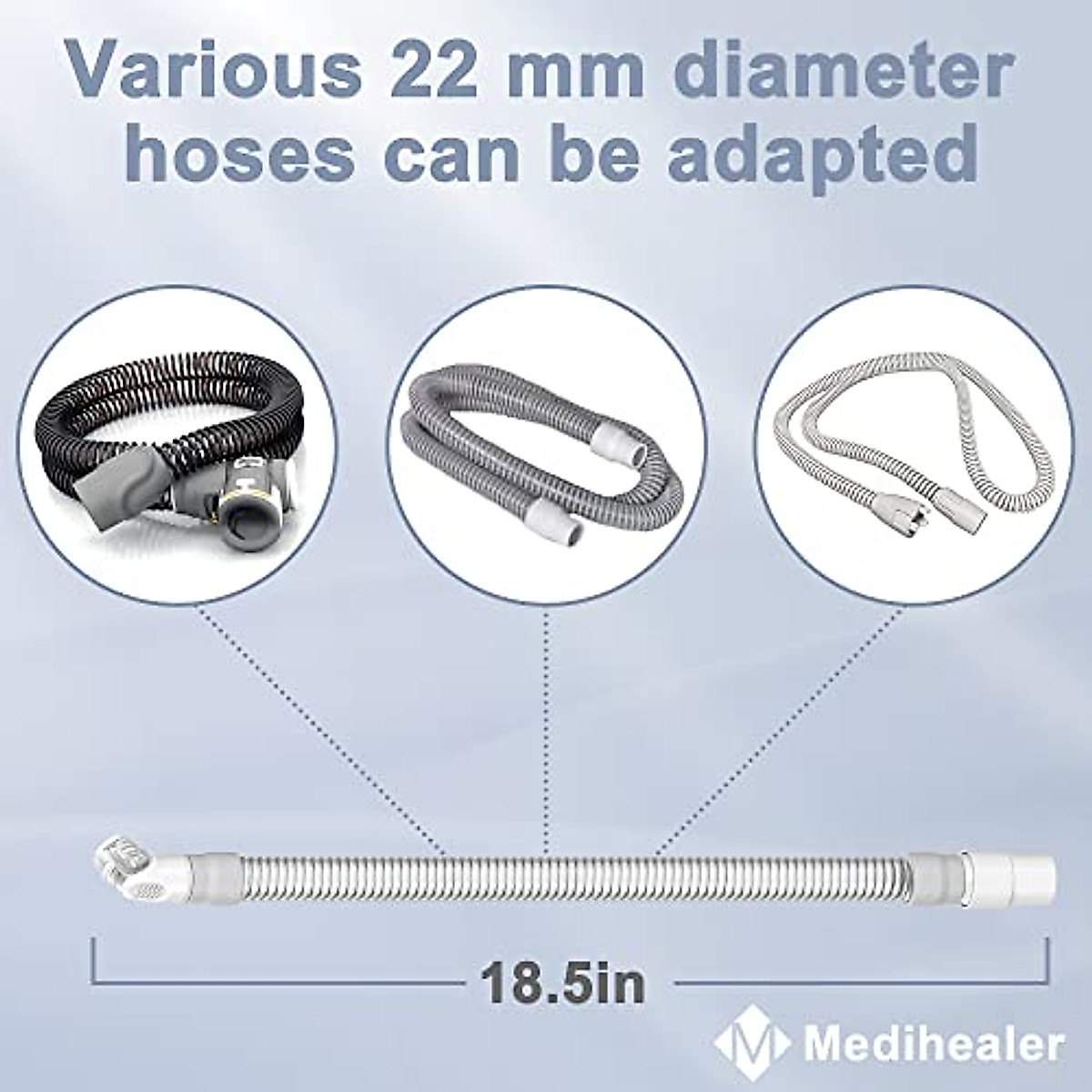 2 Packs Replacement Tube for N20, 2 Packs Replacement Short Tube Compatible with N20, Avoid Leakage and Reduce Noise，Great Value Supplies by Medihealer.