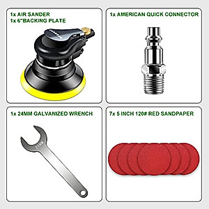 DFESKAH Air Random Orbital Sander,5"Air Sander,Dual Action Pneumatic Sander