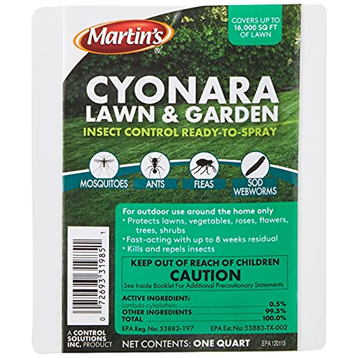 Control Solutions Cyonara Lawn & Garden RTS Ready-to-Spray Mosquito and Insect Control, 32_Ounce, 32oz, 32 Ounce