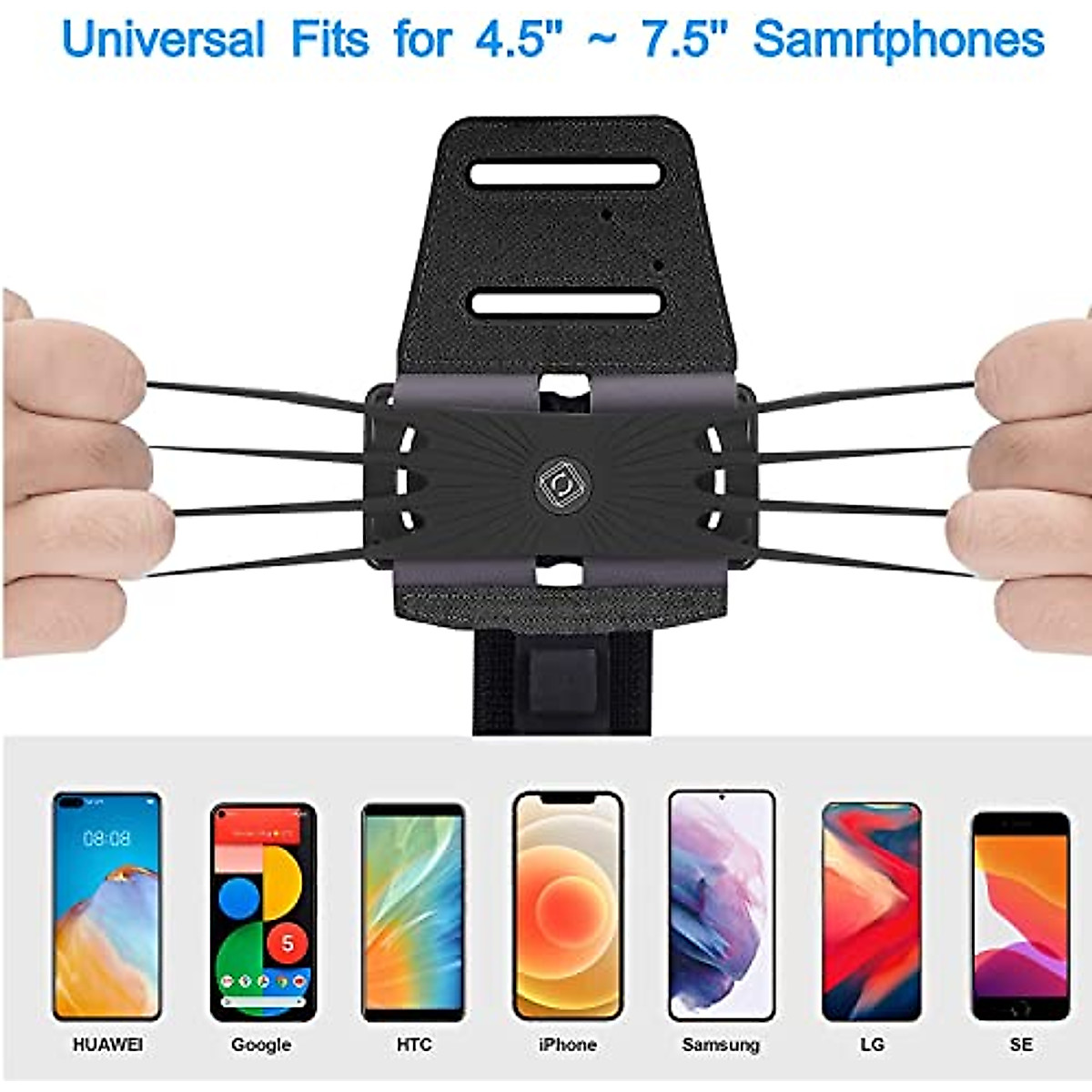 Newppon Cell Phone Running Armband :Airpods Pro Holder & 360° Rotatable Universal Arm band Case for iPhone 14 13 12 11 Pro Max Plus Samsung Galaxy S23 S22 Ultra Edge Note Pixel for Workout Exercise