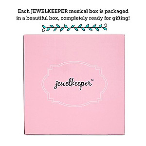 Jewelkeeper Musical Box with 3 Pullout Drawers, Fairy and Flowers Design, Dance of the Sugar Plum Fairy Tune