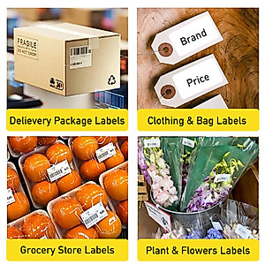 2 x 1 Direct Thermal Laverls, Thermal Name Label Stickers, Thermal Label Stickers, Barcode Label Thermal-1 Roll,1000 Labels