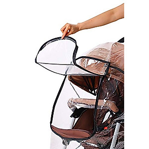 Simplicity Stroller Rain Cover Universal Rain Cover for Stroller Baby Universal Waterproof Windyproof Weather Shield Stroller Rain Cover, Window Style