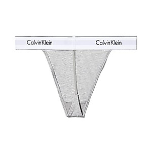 Calvin Klein Women's Modern Cotton String Thong, Grey Heather, Medium