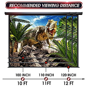 Aoxun 120" Motorized Projector Screen - Indoor and Outdoor Movies Screen 120 inch Electric 4:3 Projector Screen W/Remote Control