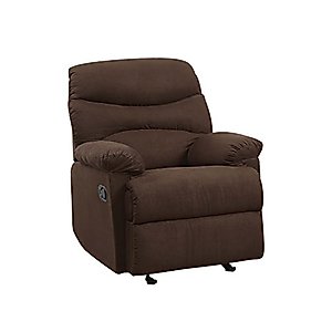 Acme Furniture Arcadia Recliner in Chocolate and Brown
