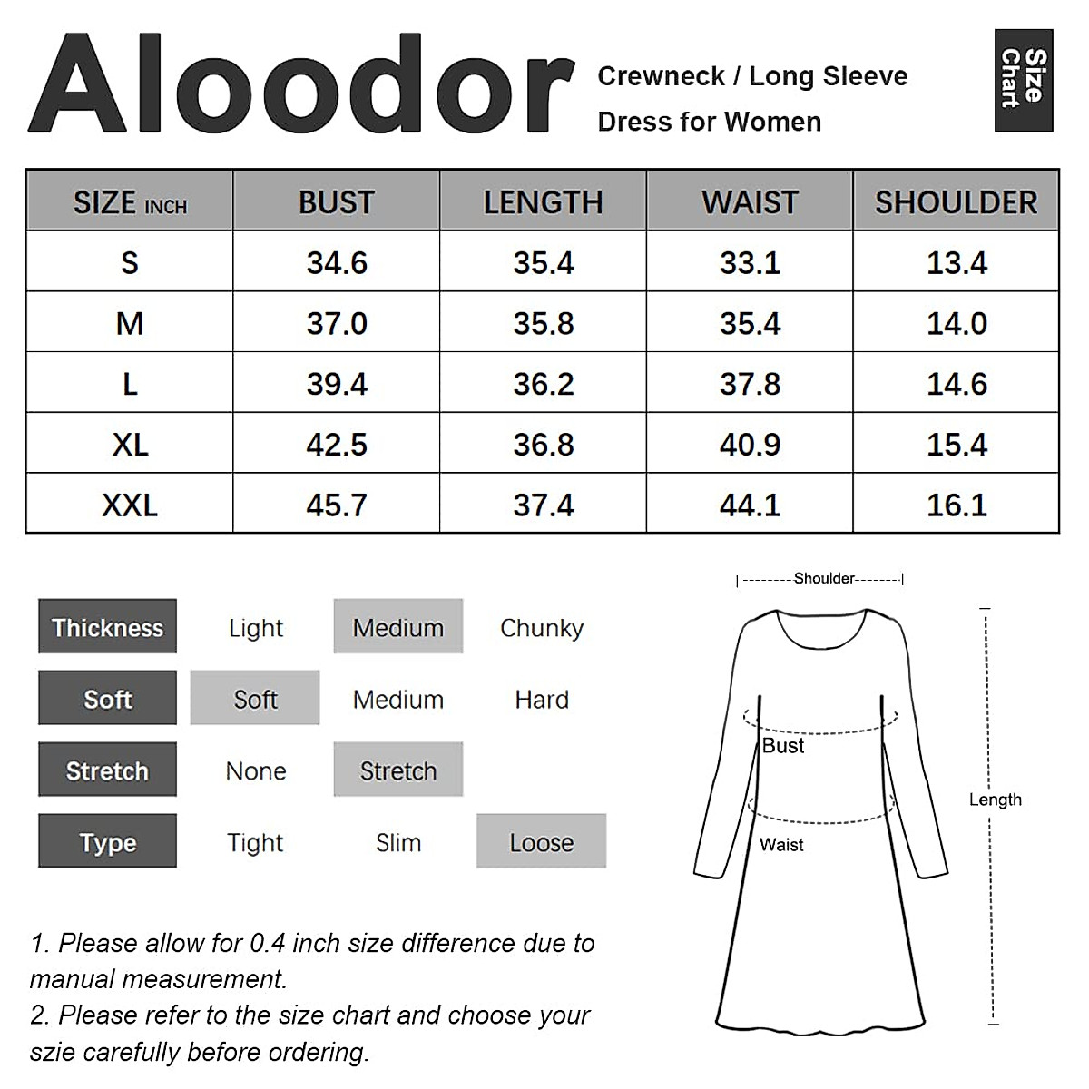 Aloodor Christmas Dresses 2023 Long Sleeve Crewneck Midi Dresses Fall Outfits Party Dress Green L