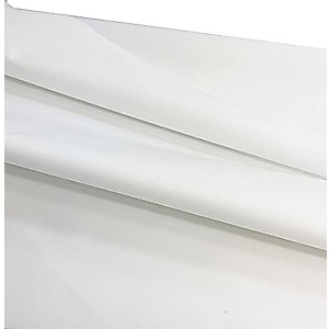 Mybecca Canvas Marine Fabric 600 Denier Indoor/Outdoor White 1 Yard1 Yard (36" x 56")(Cut Separate by Yard for Prime Orders)56" x 36" (3 ' x 4.7')