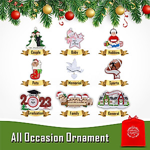 Blue Monster Truck Personalized Christmas Tree Ornaments Big Wheel Truck Christmas Keepsake Gift for Kids Children Grandson