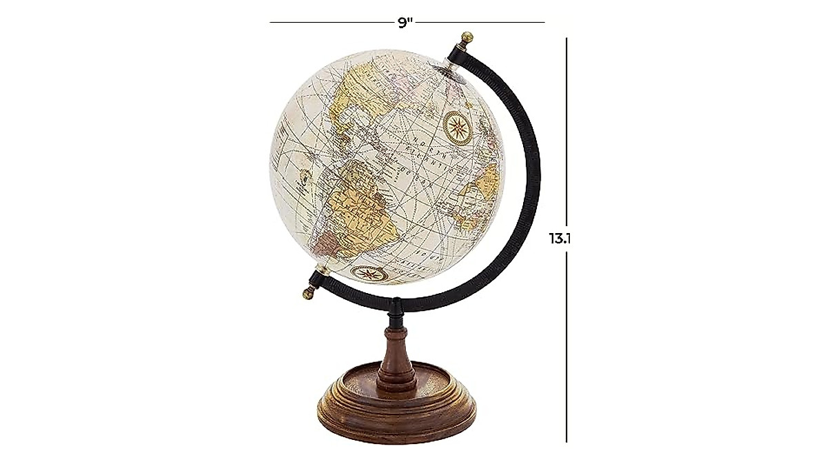 Deco 79 Mango Wood Globe - Elegant Home Decor