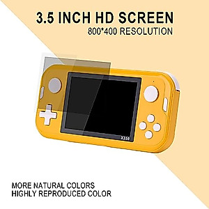 Portable Game Console Retro Handheld Game Console 700+ Classic Game 10 Classic Emulator HD IPS Screen Support Player Function Best Childhood Memories-Yellow