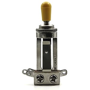 Switchcraft 3way Toggle Switch Long Frame with Amber Tip for Gibson Les Paul