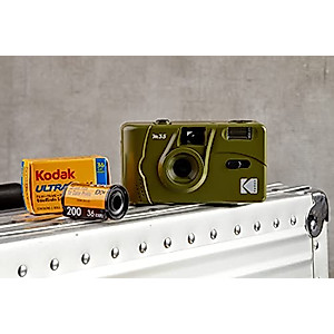 Kodak M35 35mm Film Camera, Reusable, Focus Free, Easy to use, Build in Flash and Compatible with 35mm Color Negative or B&W Film (Film and Battery NOT Included) (Olive Green)