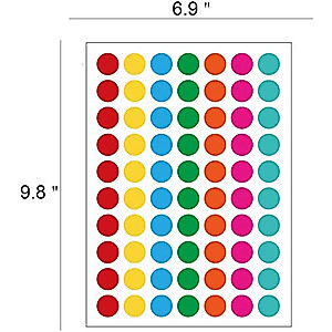 2800PCS Colorful Coding Labels for Student Sticky Color Coding Labels Permanent Small Circle Dot Stickers for Classroom Office